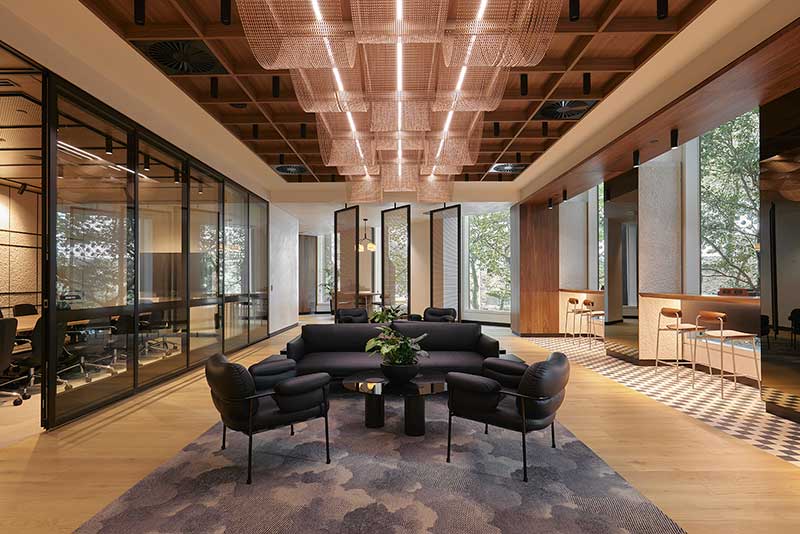 The Lounge | HWT Tower for ESR, Southbank VIC | Fitout by Intermain
